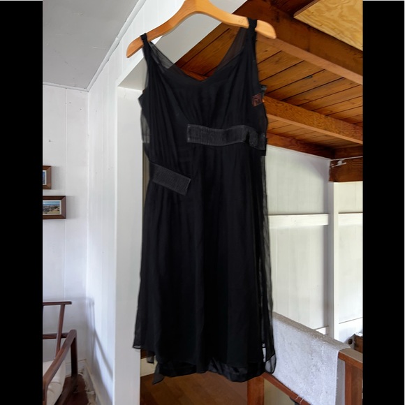 IT Michaa | Dresses | Michaa Black Midi Dress Zipp Sheer Lined Size S ...
